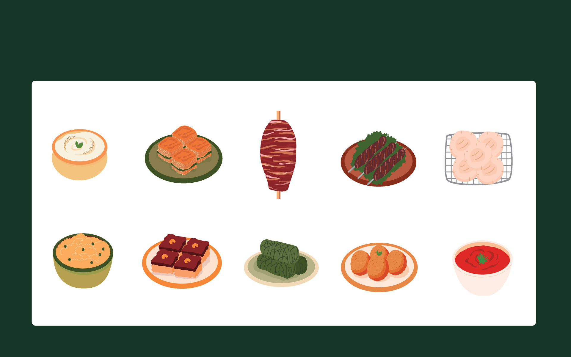 Arabic Food Collection Set 48429540 Vector Art at Vecteezy