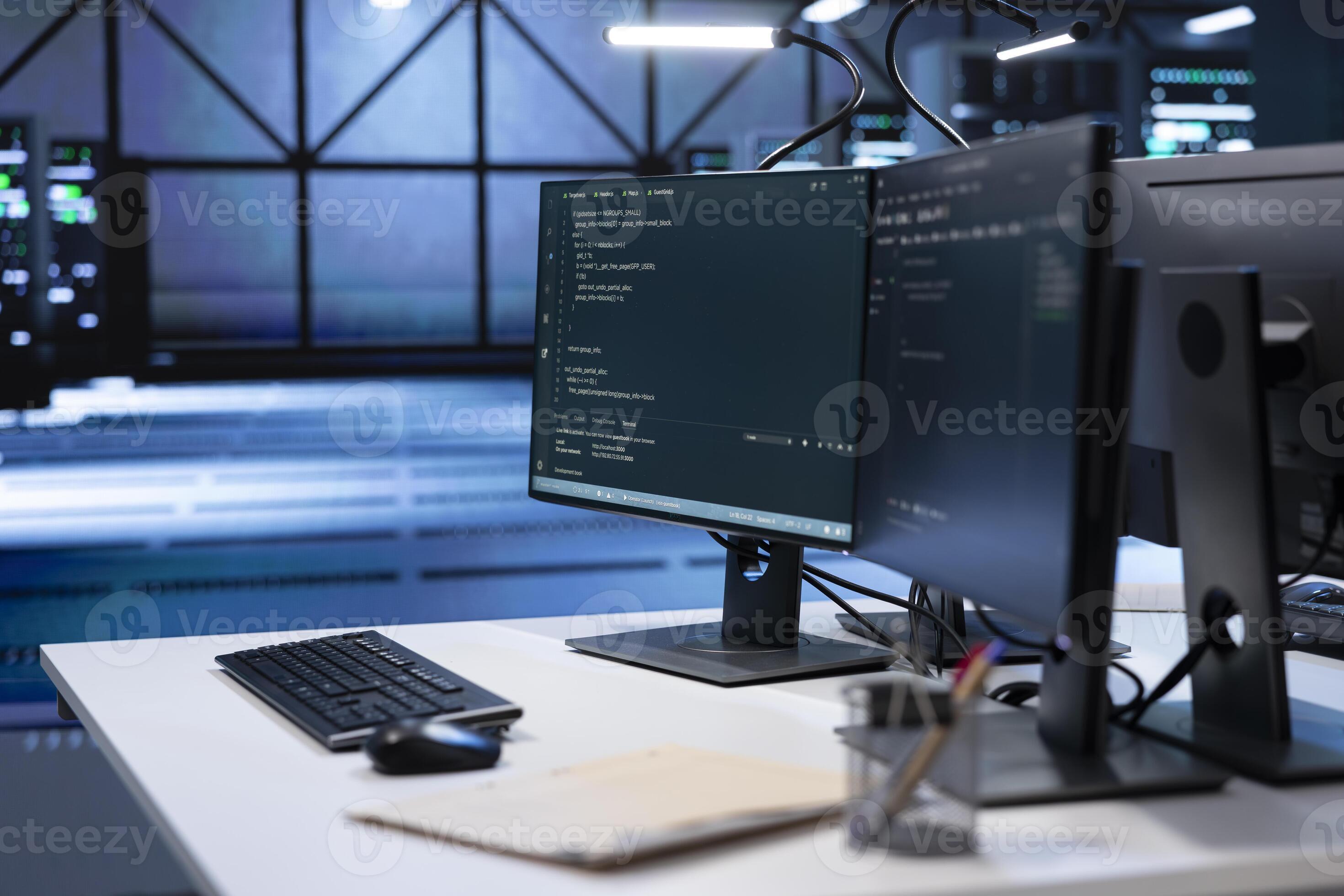 Hardware in high tech facility delivering immense computing power, capable of processing and ...