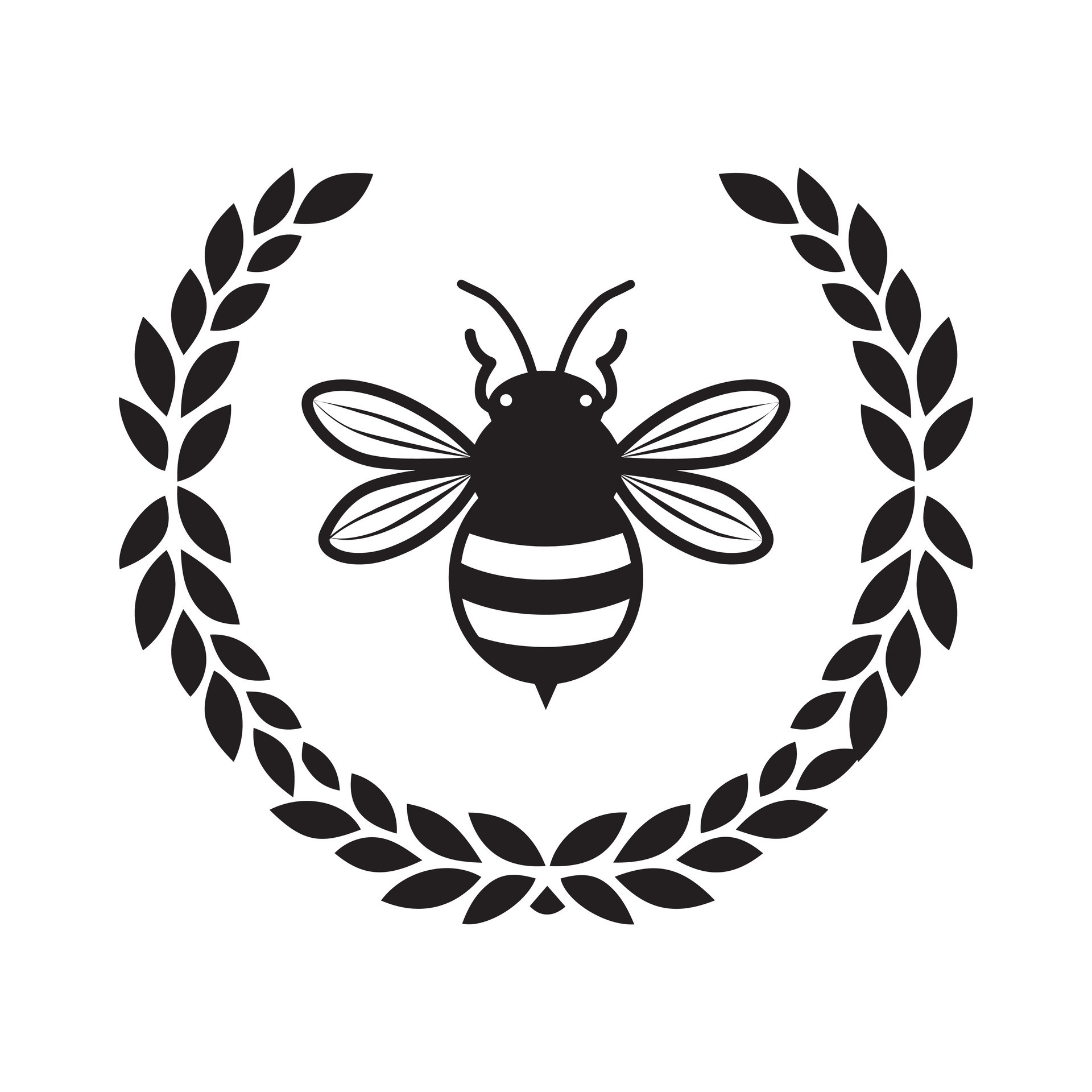 Bee Clipart - bee Logo - Floral Wreath killer Bee Circle illustration ... Bee Clipart - bee Logo - Floral Wreath killer Bee Circle illustration ...
