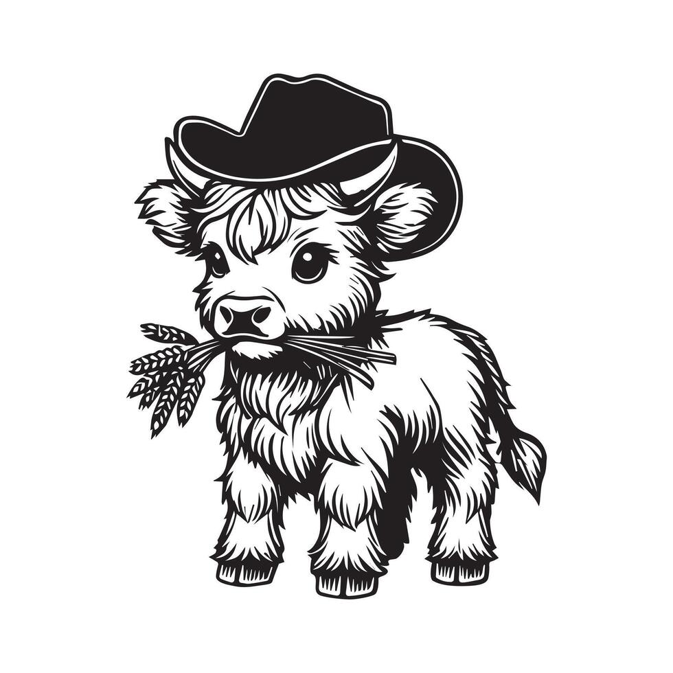 Highland Cattle Silhouette Highland Cow Clipart Highland Cow Standing Near Fence