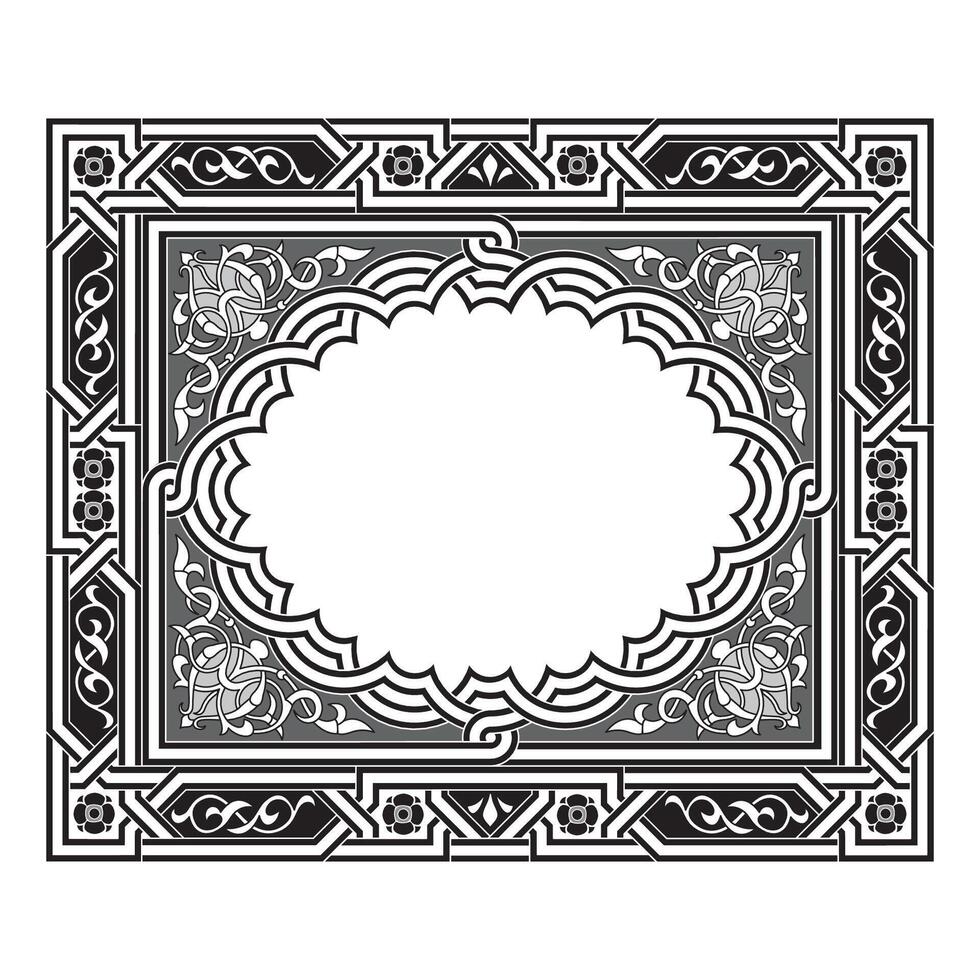 Vintage floral classic calligraphic retro vignette scroll frames ...