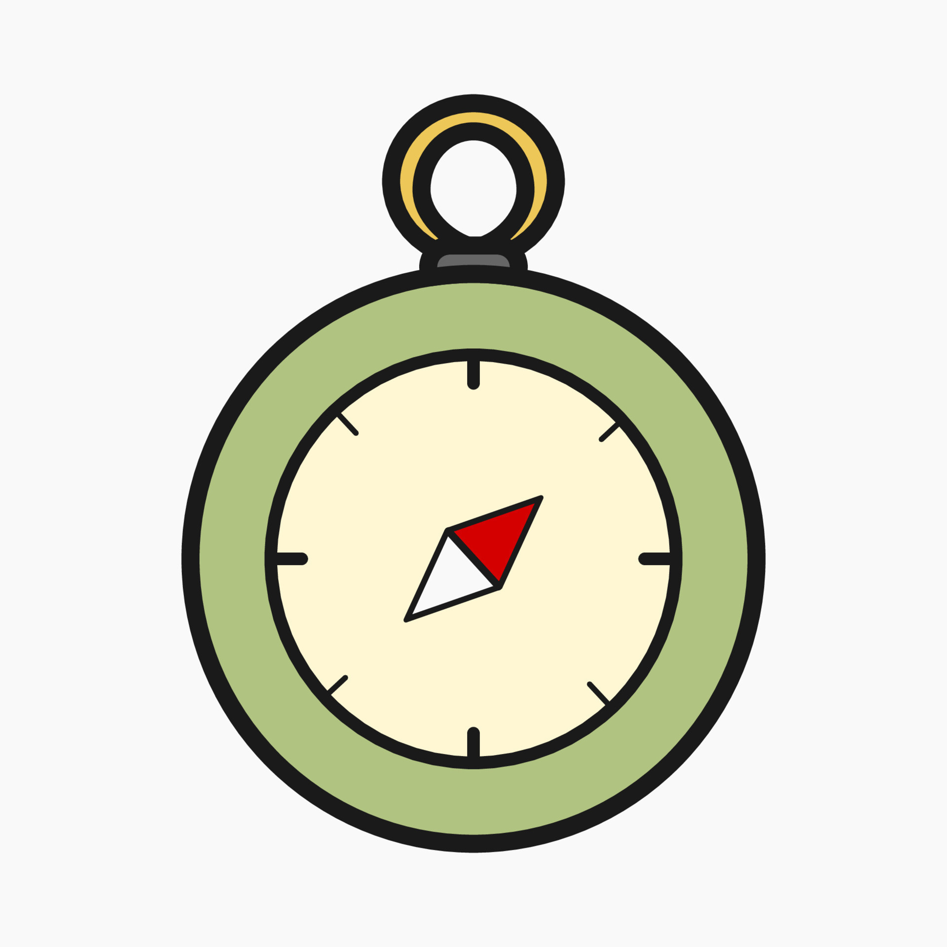 A Green Compass Icon On A White Background 48459324 Vector Art At Vecteezy