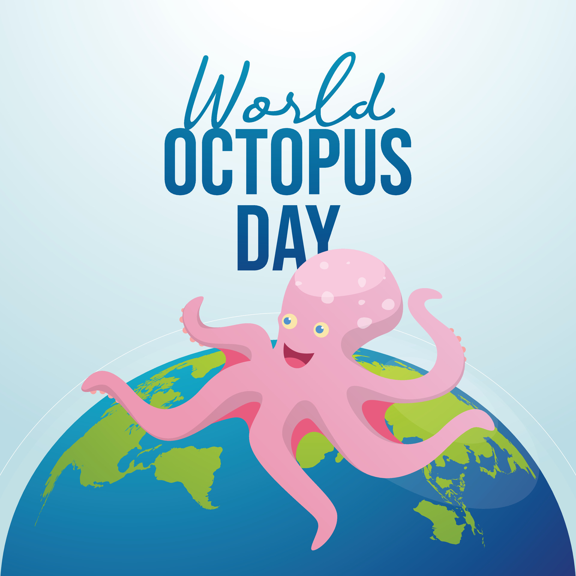 World Octopus Day design template good for celebration usage. World ...