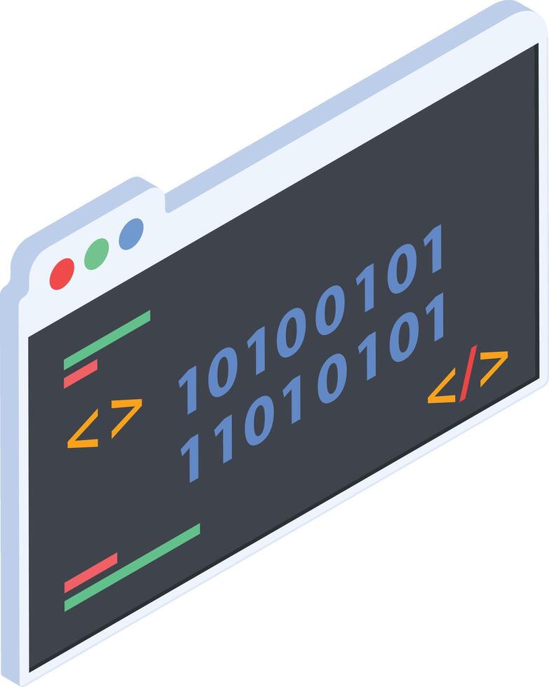 Isometric Code Window 48461647 Vector Art at Vecteezy