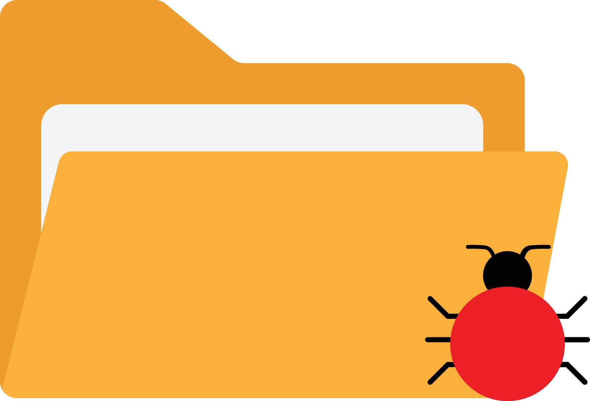 Infected Folder Bug 48464558 Vector Art at Vecteezy