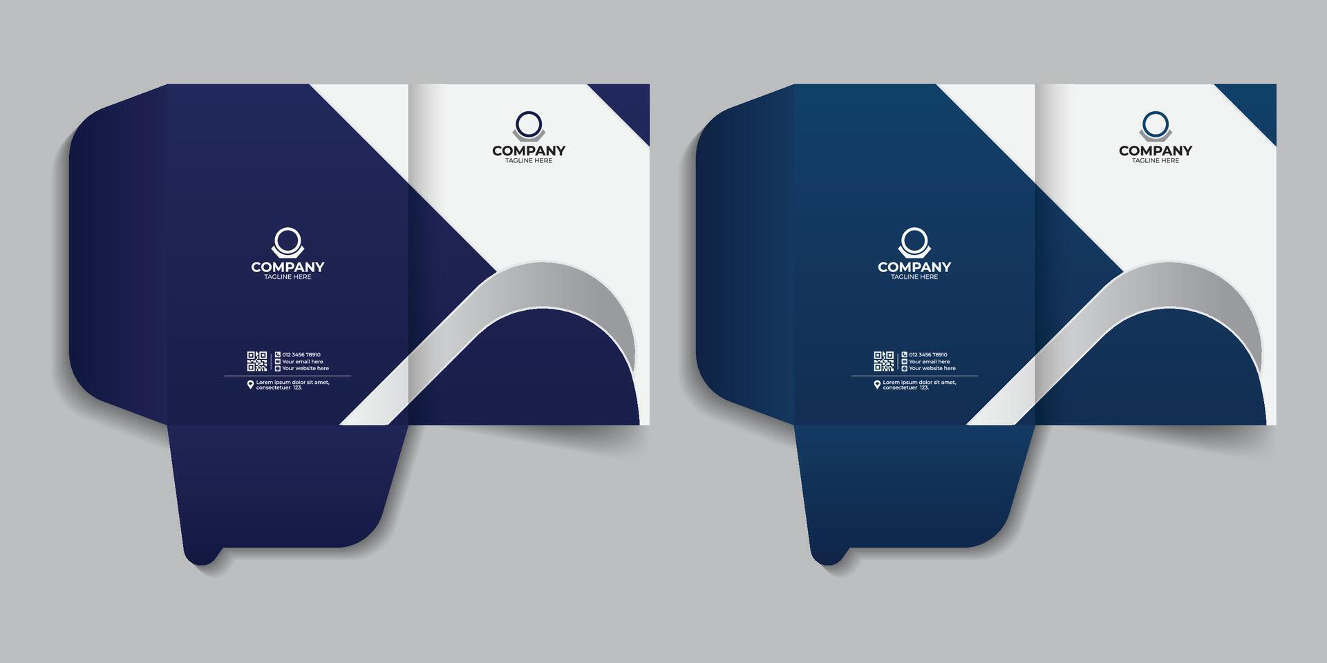 Office folder and report cover template, office document file folder ...