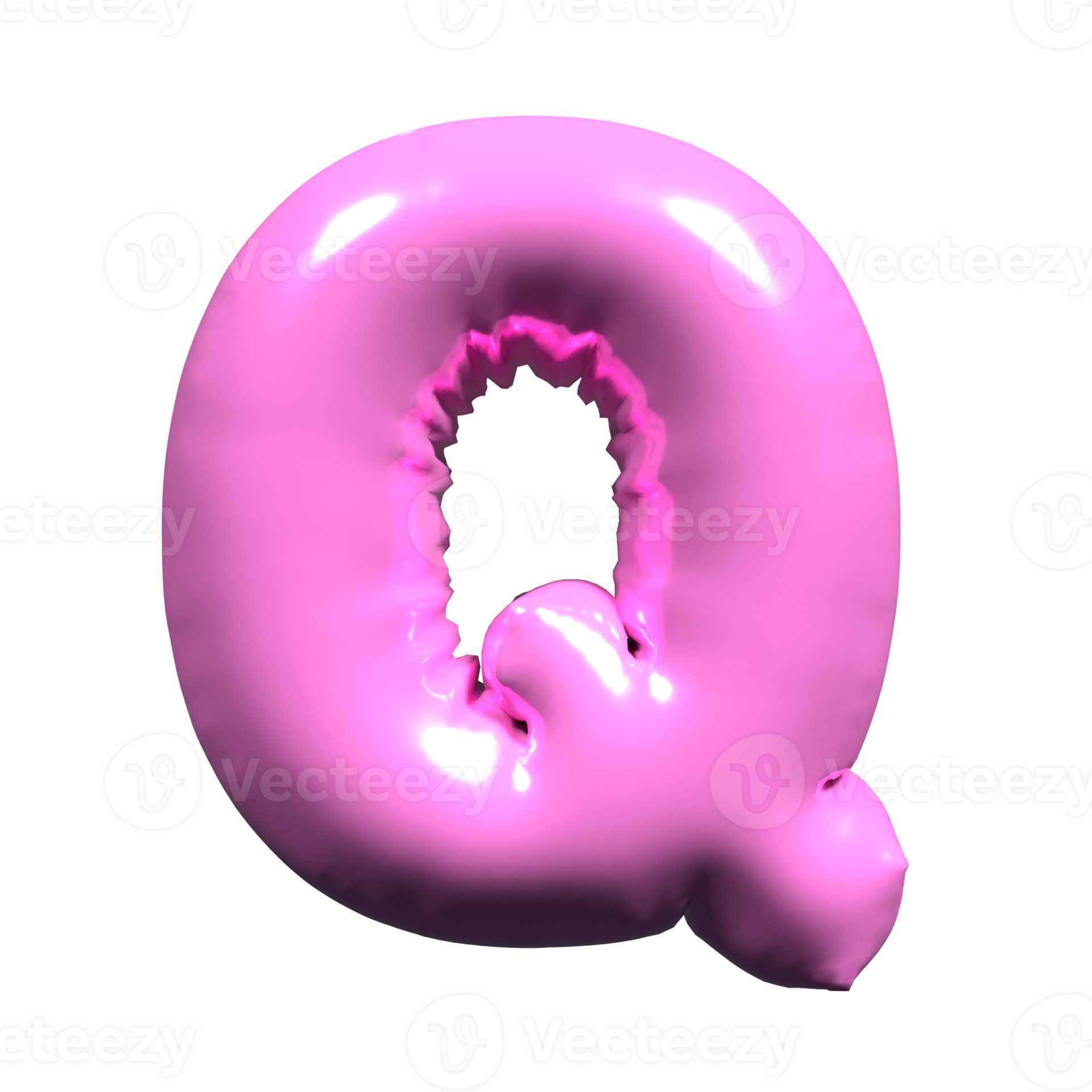3d Balloon Letter Q Pink 48493340 Png