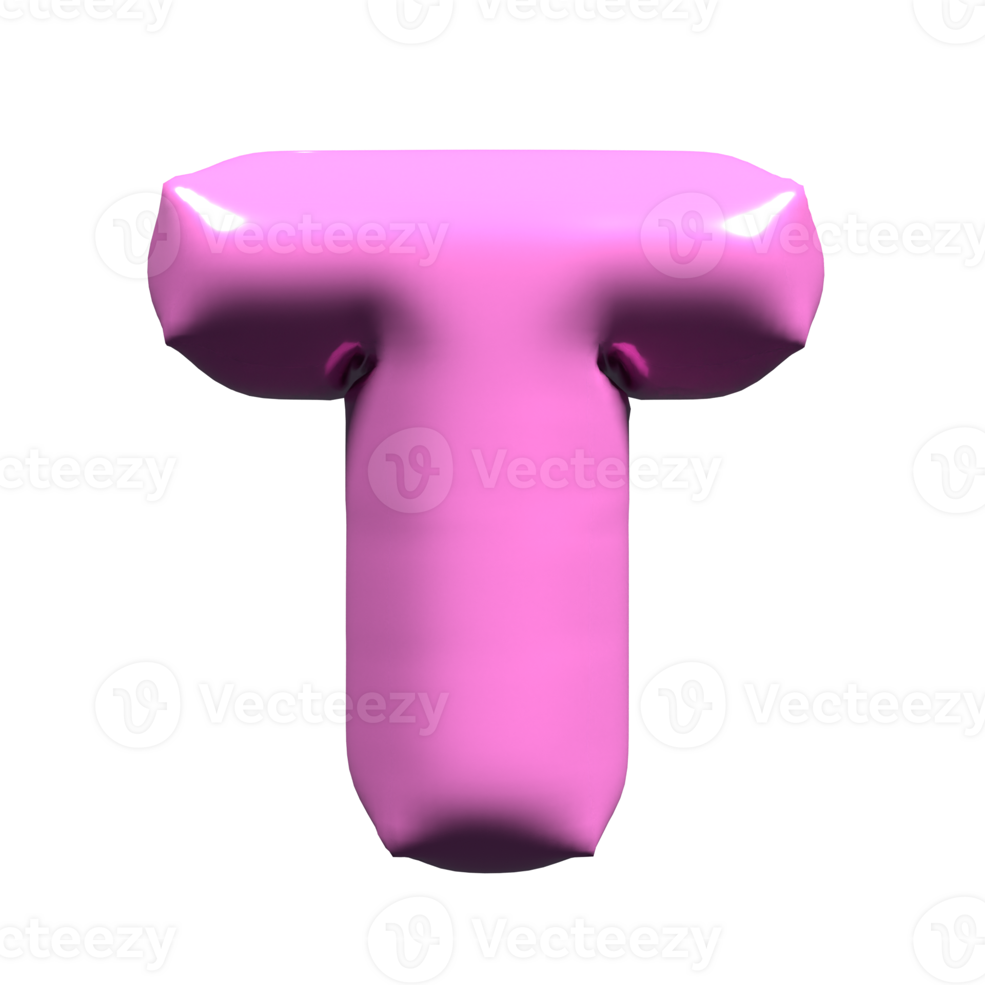 3D Balloon Letter T Pink 48493366 PNG