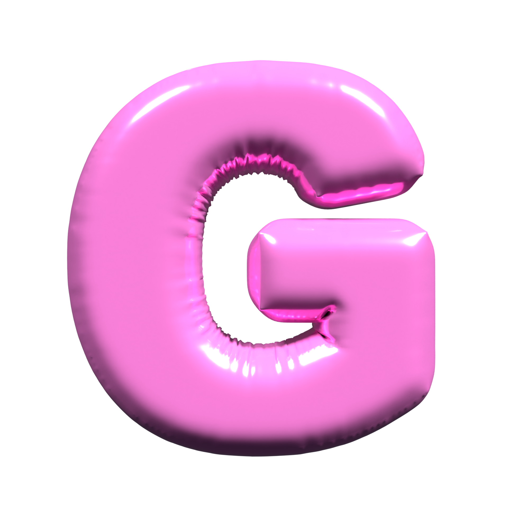 3d balão carta g Rosa 48493376 PNG