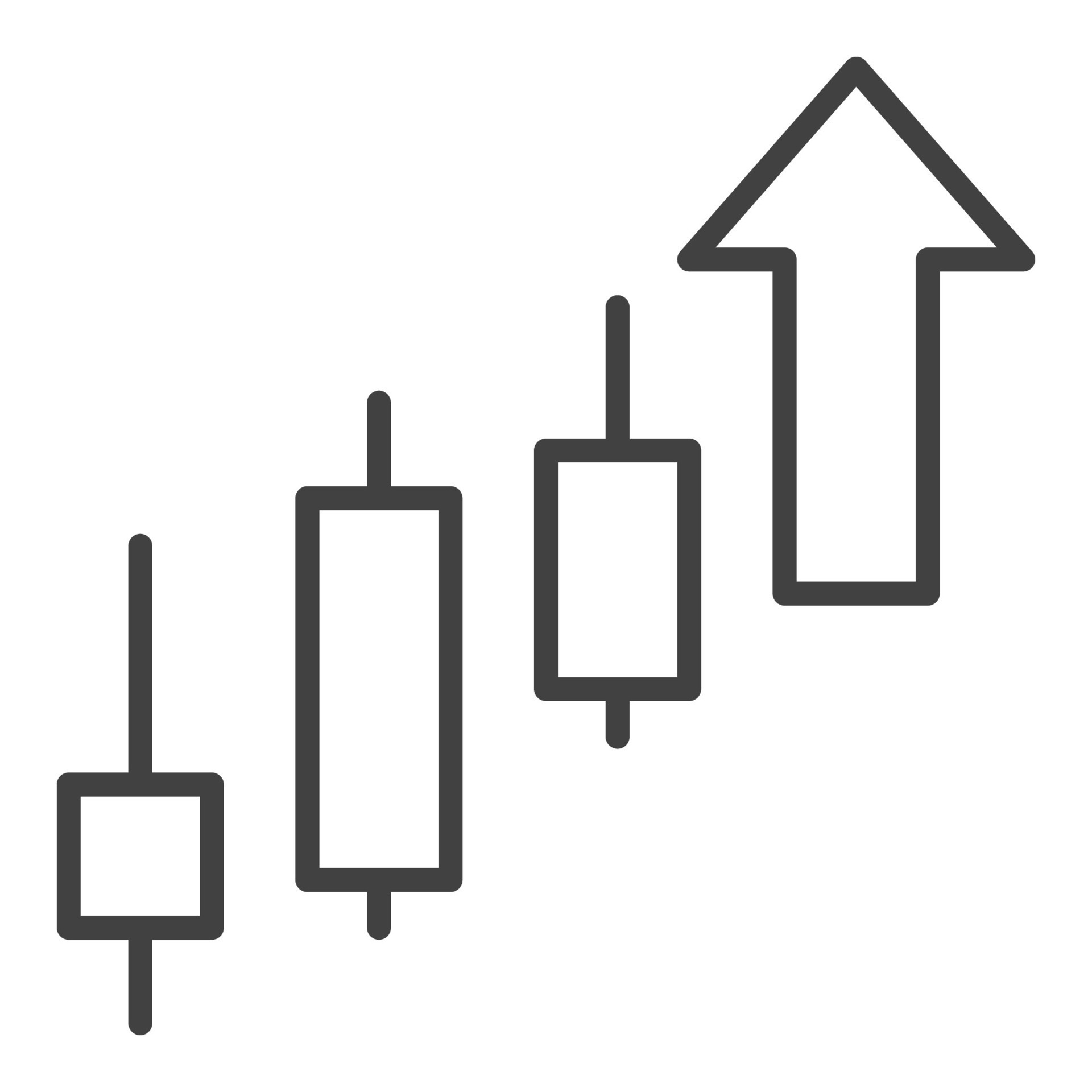 Uptrend Candlestick Chart Icon Or Sign In Outline Style 48507565 Vector Art At Vecteezy