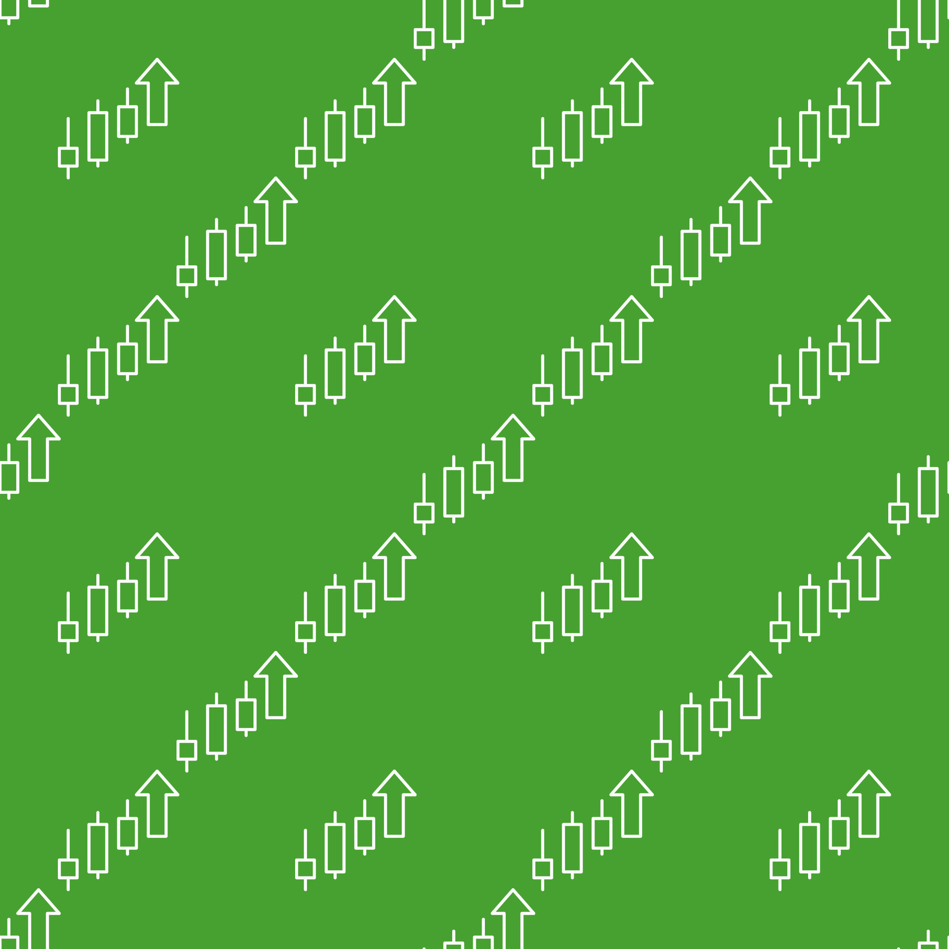 Uptrend Candlestick Chart Seamless Pattern In Outline Style 48507578