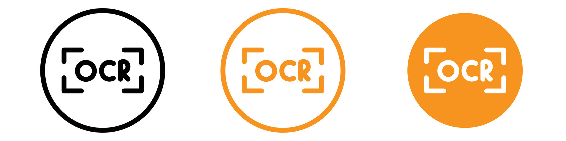 OCR Icon Set Optical Character Recognition Illustrations for Technology Projects 48517836 Vector ...