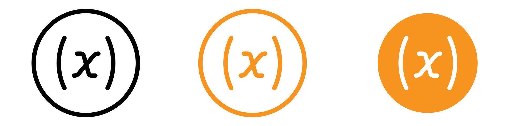 Variable Symbol Icon Set Mathematical Illustrations for Science and ...