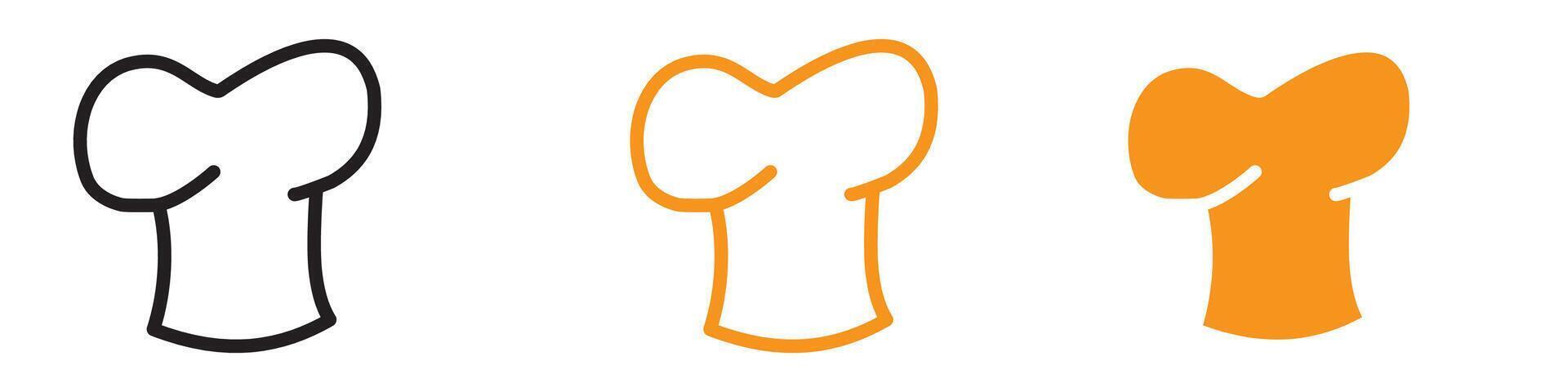 Toque Icon Set Chef Hat Illustrations for Culinary and Cooking Projects ...