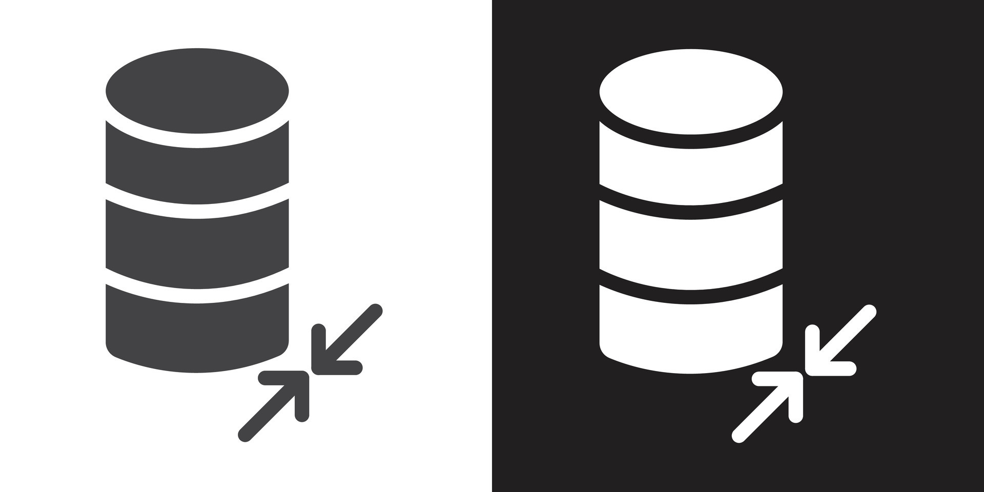 Shrink database icon 48518251 Vector Art at Vecteezy