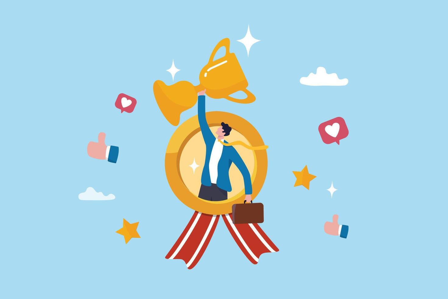 Employee of the month award winner, high performance champion, gold ...