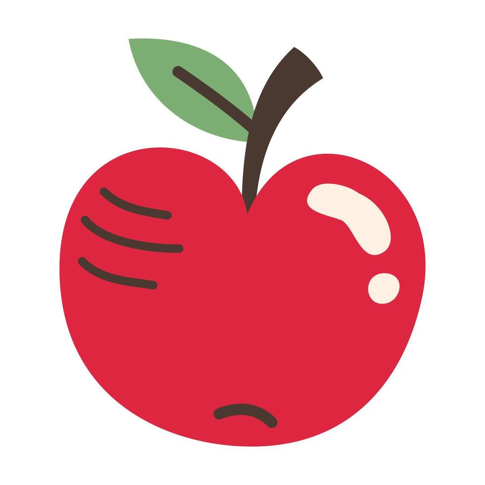 Apple icon isolated illustration on white background 48520965 Vector ...