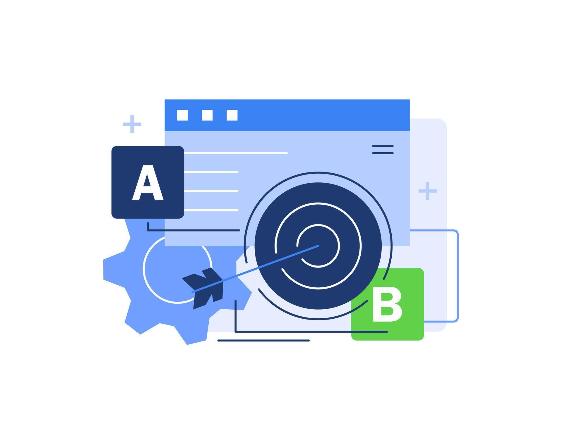 Concept Of A B Testinguser Feedbackbug Fixingcomparison Process Mobile And Desktop