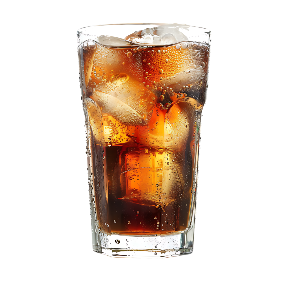 Glass of cola with ice cubes summer drink 48559128 PNG