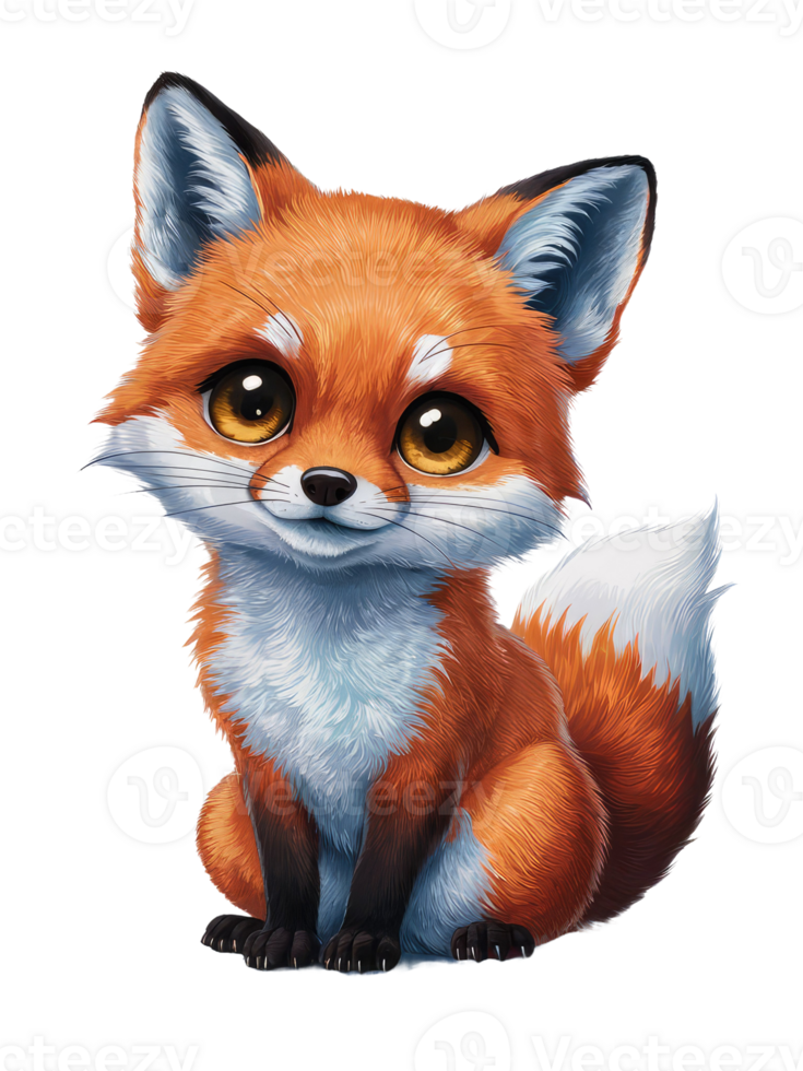 Cute Cartoon Fox Cub 48562633 Png