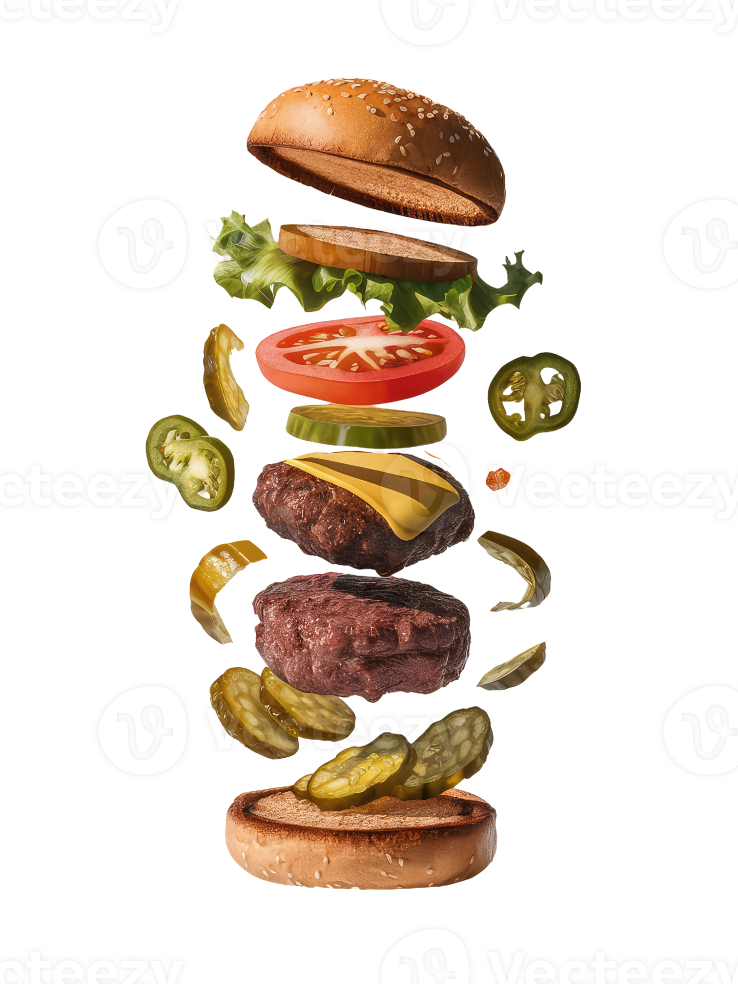 Delectable Deconstructed Double Cheeseburger 48563218 Png