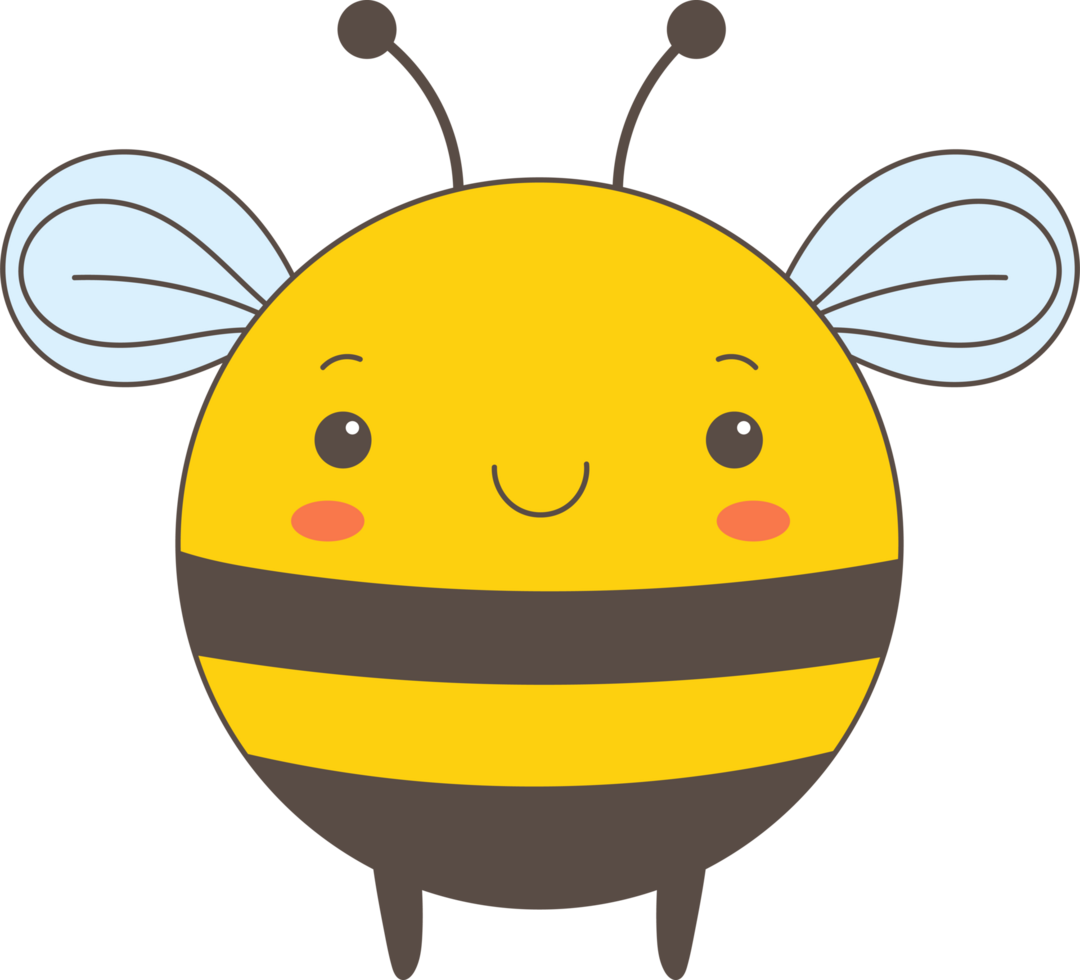 Cute bee clipart design illustration 48566122 PNG