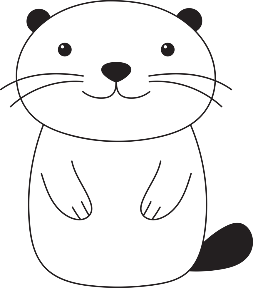 Cute Otter Clipart Design Illustration 48566736 Png