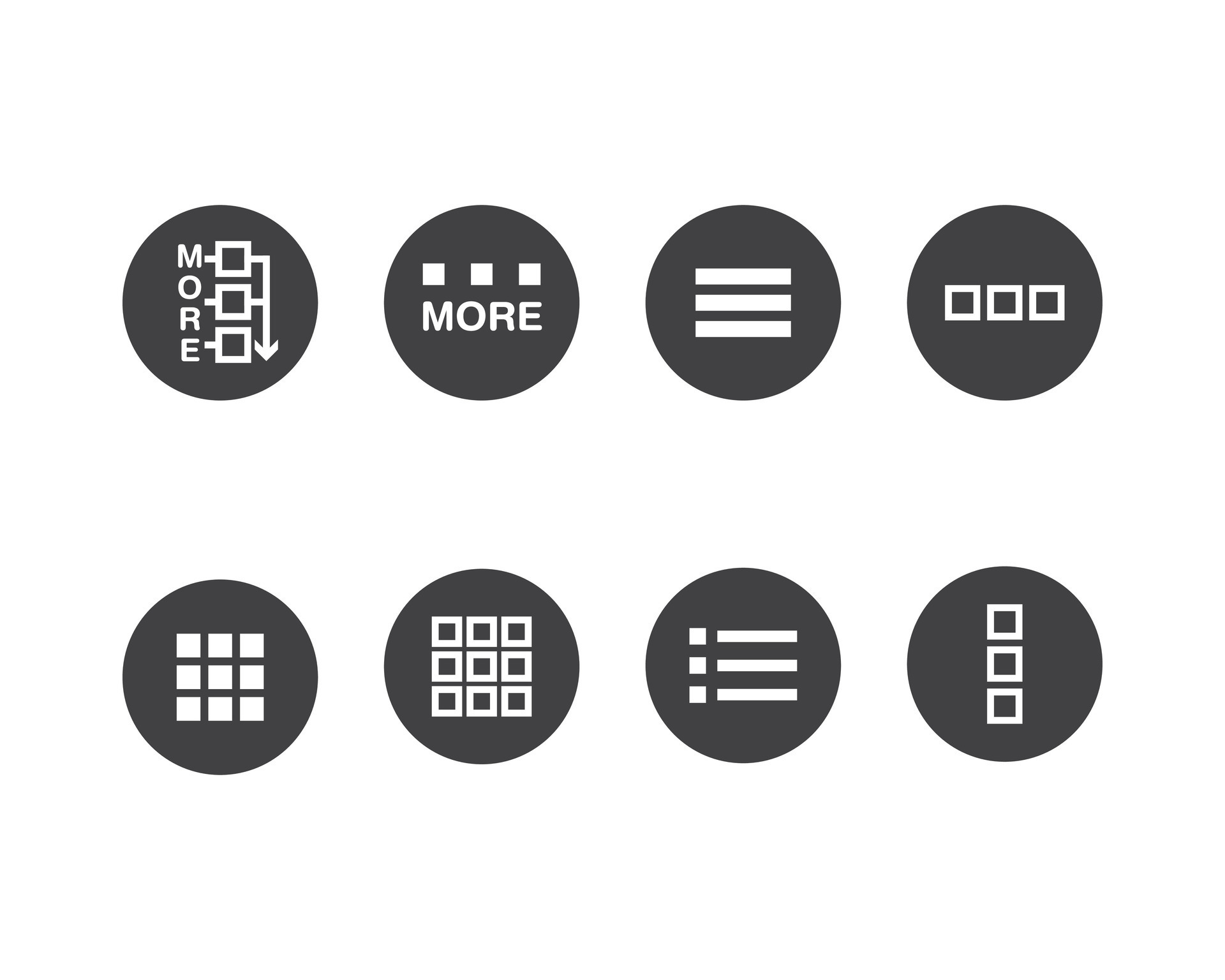 Hamburger Menu Icon Buttons For Website Ui Navigation Mobile App Presentation Design