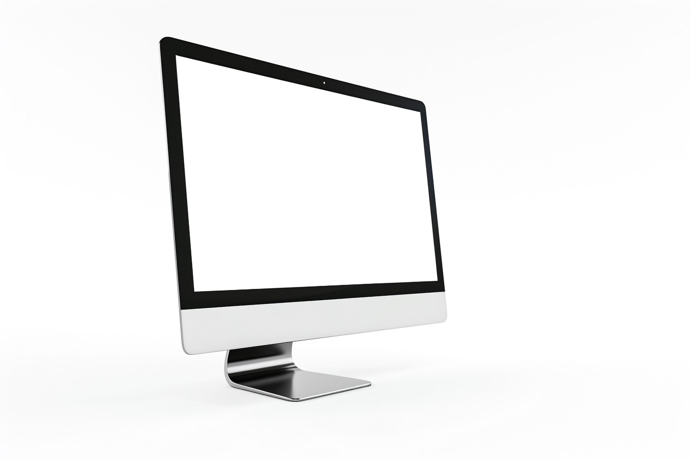 Desktop Computer Mockup with High Tech Stylish Background 48629176 ...