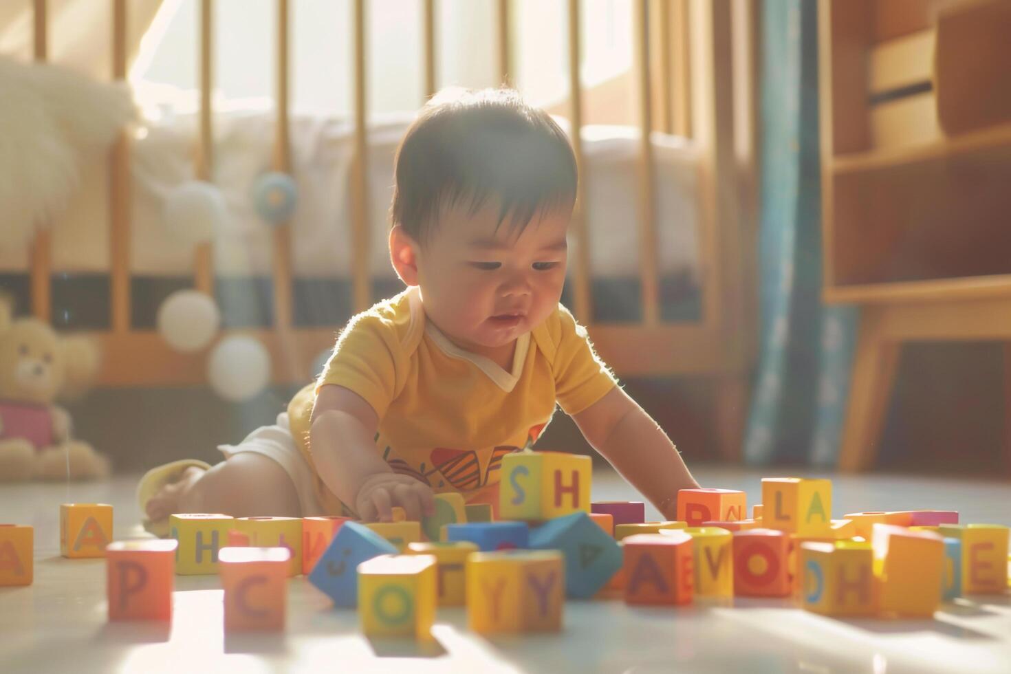 Baby Exploring Alphabet Blocks Interactive Learning Background 48631037 ... Baby Exploring Alphabet Blocks Interactive Learning Background 48631037 ...