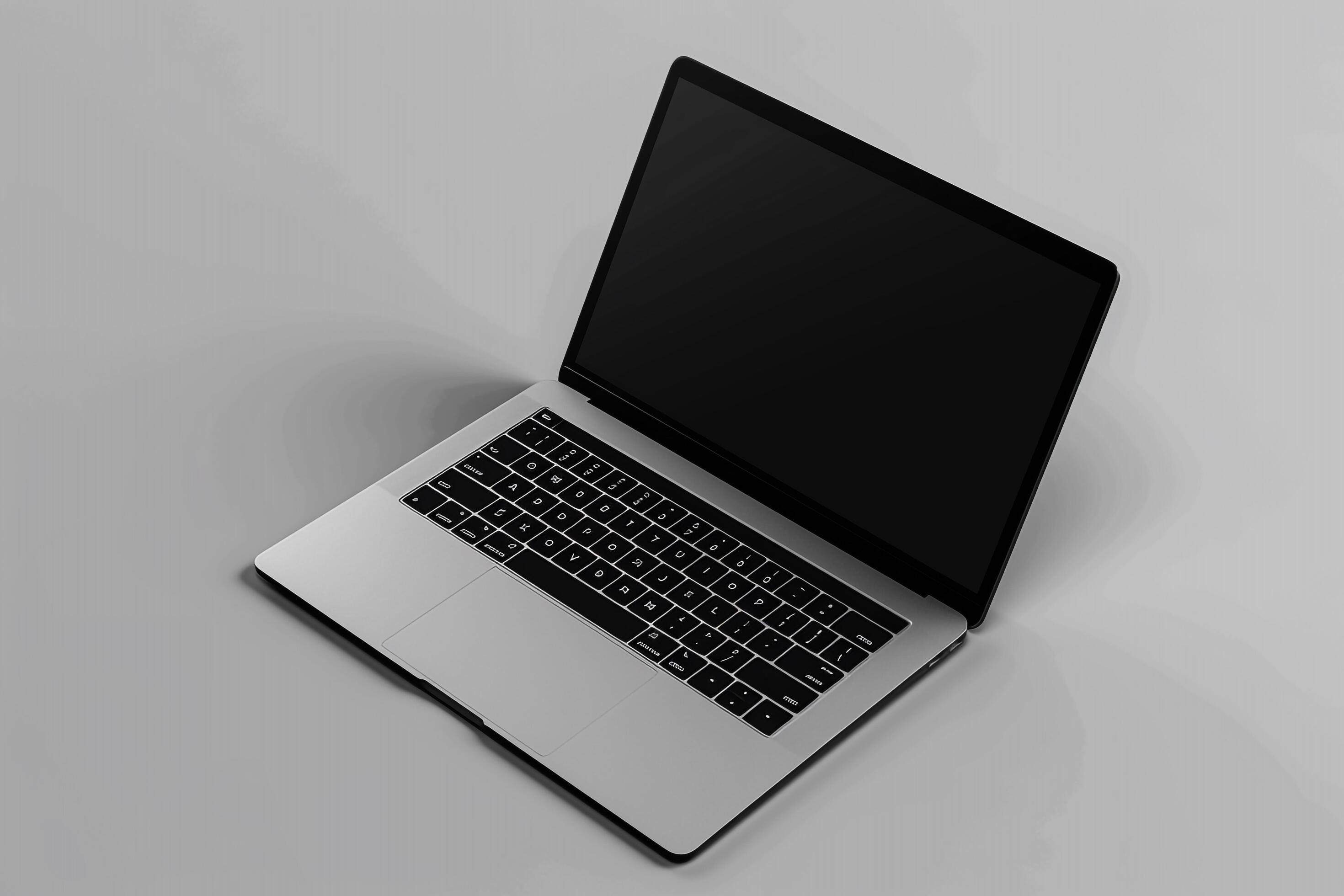 High Resolution Laptop Mockup with a Comprehensive Digital Background ...