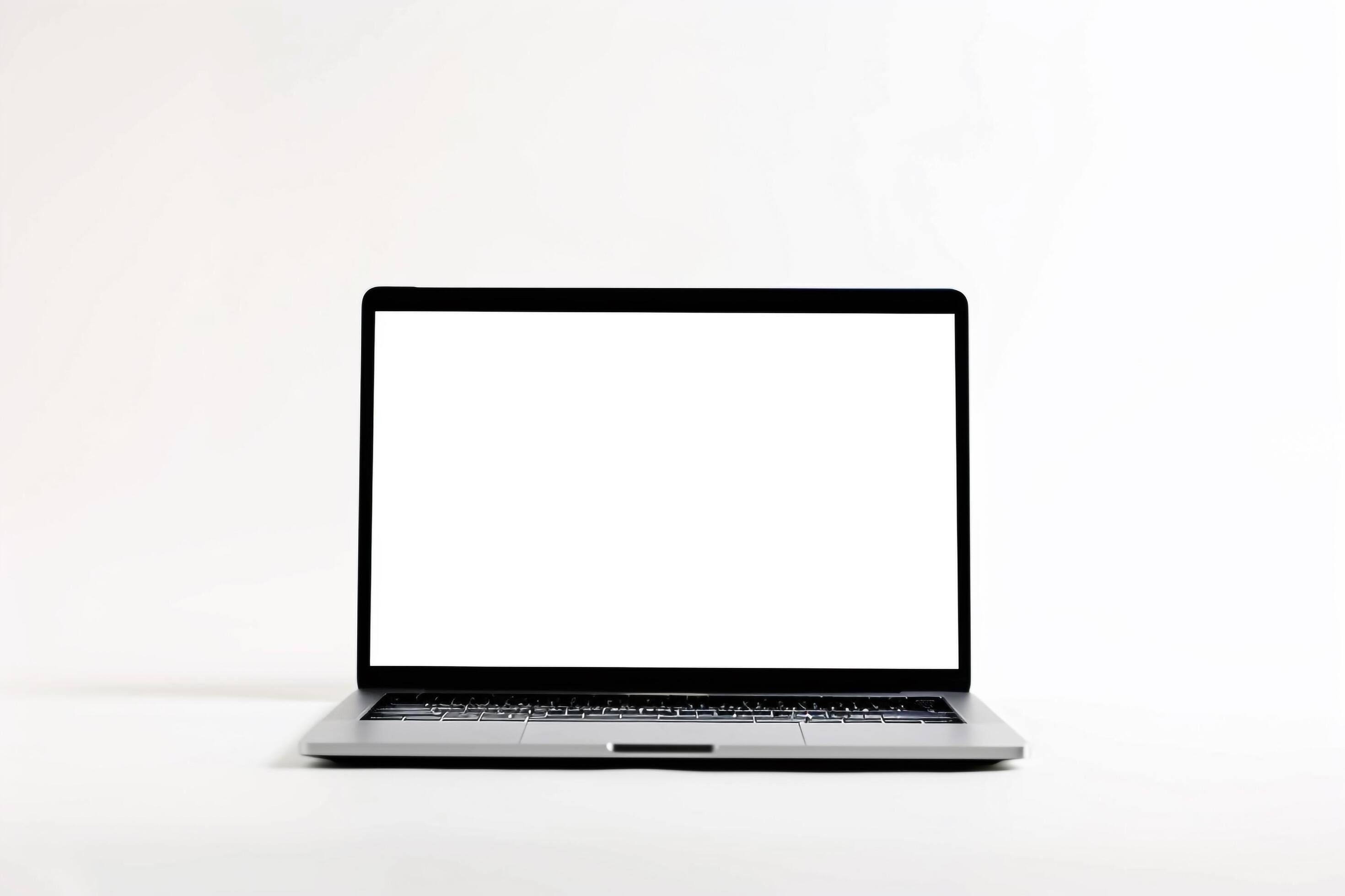 Laptop Mockup Screen on presentation White Surface 48638448 Stock Photo ...
