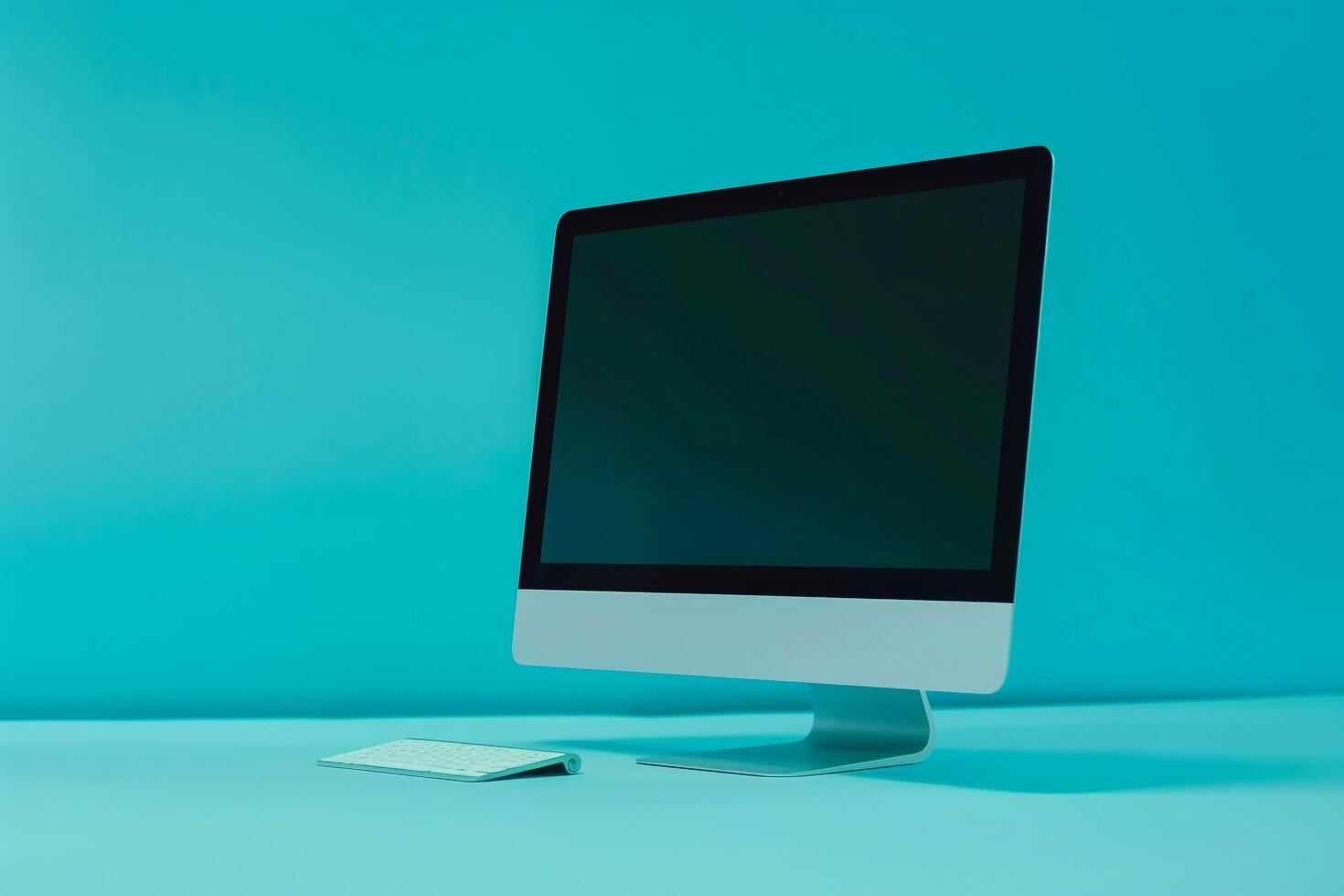 Desktop Computer Mockup with Design and Advanced Tech Features 48639185 ...