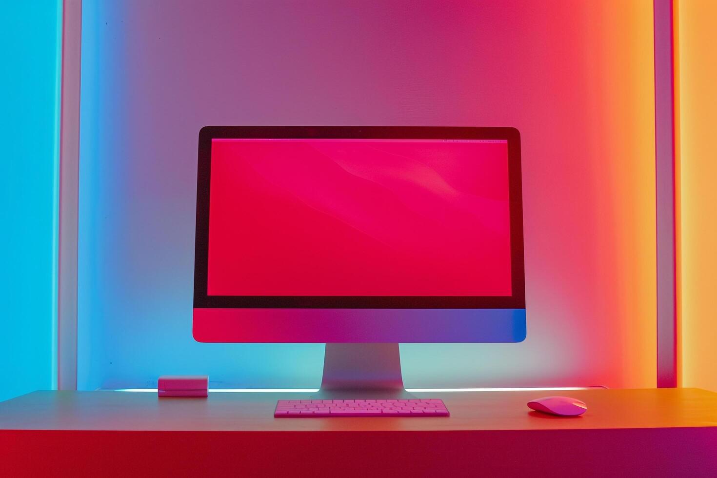 Desktop Computer Mockup Background 48640360 Stock Photo at Vecteezy