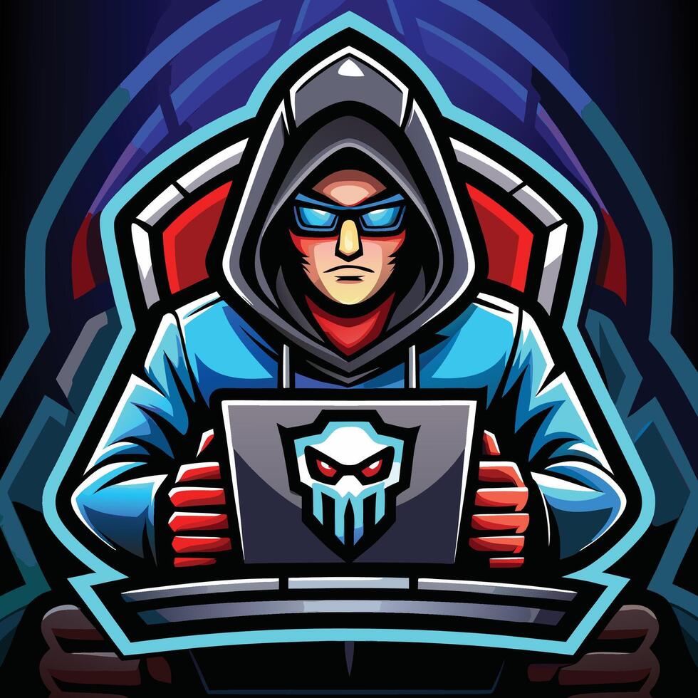 Hacker esport mascot logo design 48645215 Vector Art at Vecteezy