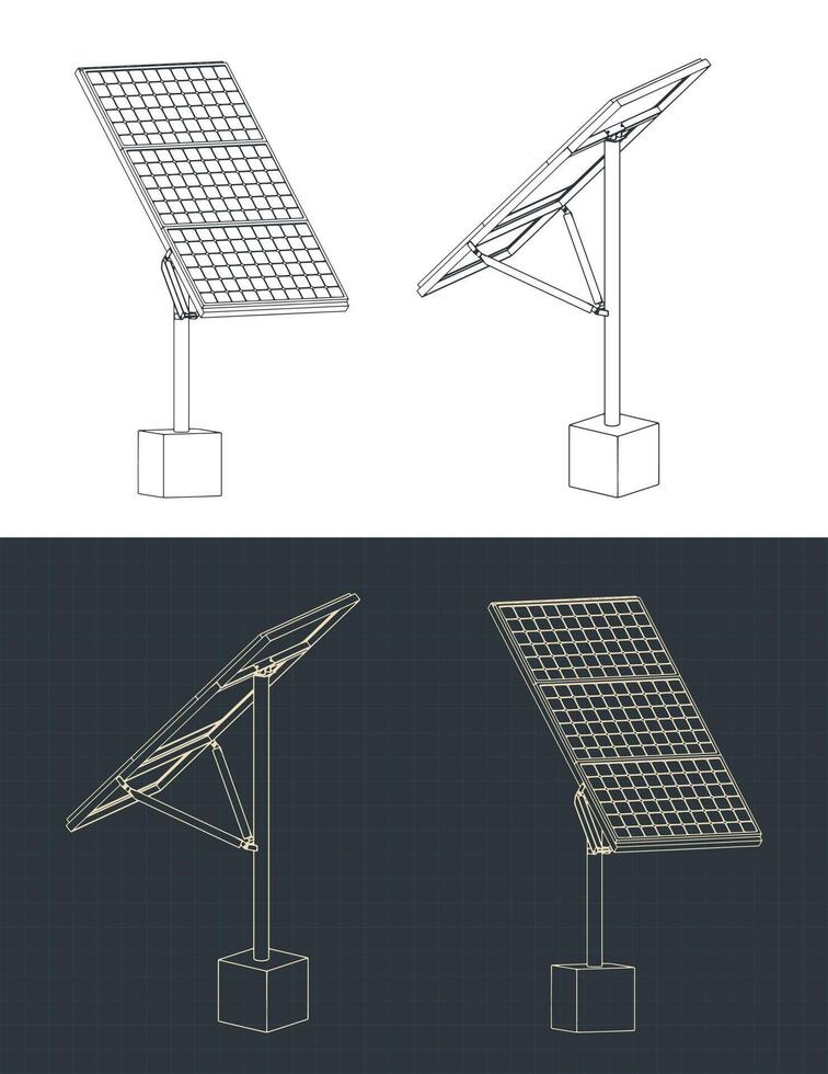 Solar panel blueprints 48655844 Vector Art at Vecteezy Solar panel blueprints 48655844 Vector Art at Vecteezy
