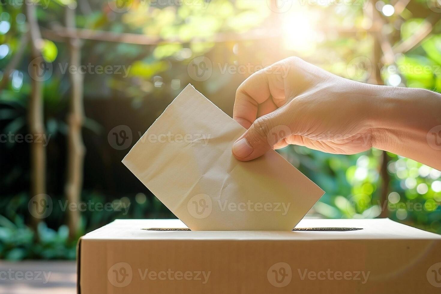 Person Casting Vote into Ballot Box with Neutral Background 48665046 ... Person Casting Vote into Ballot Box with Neutral Background 48665046 ...
