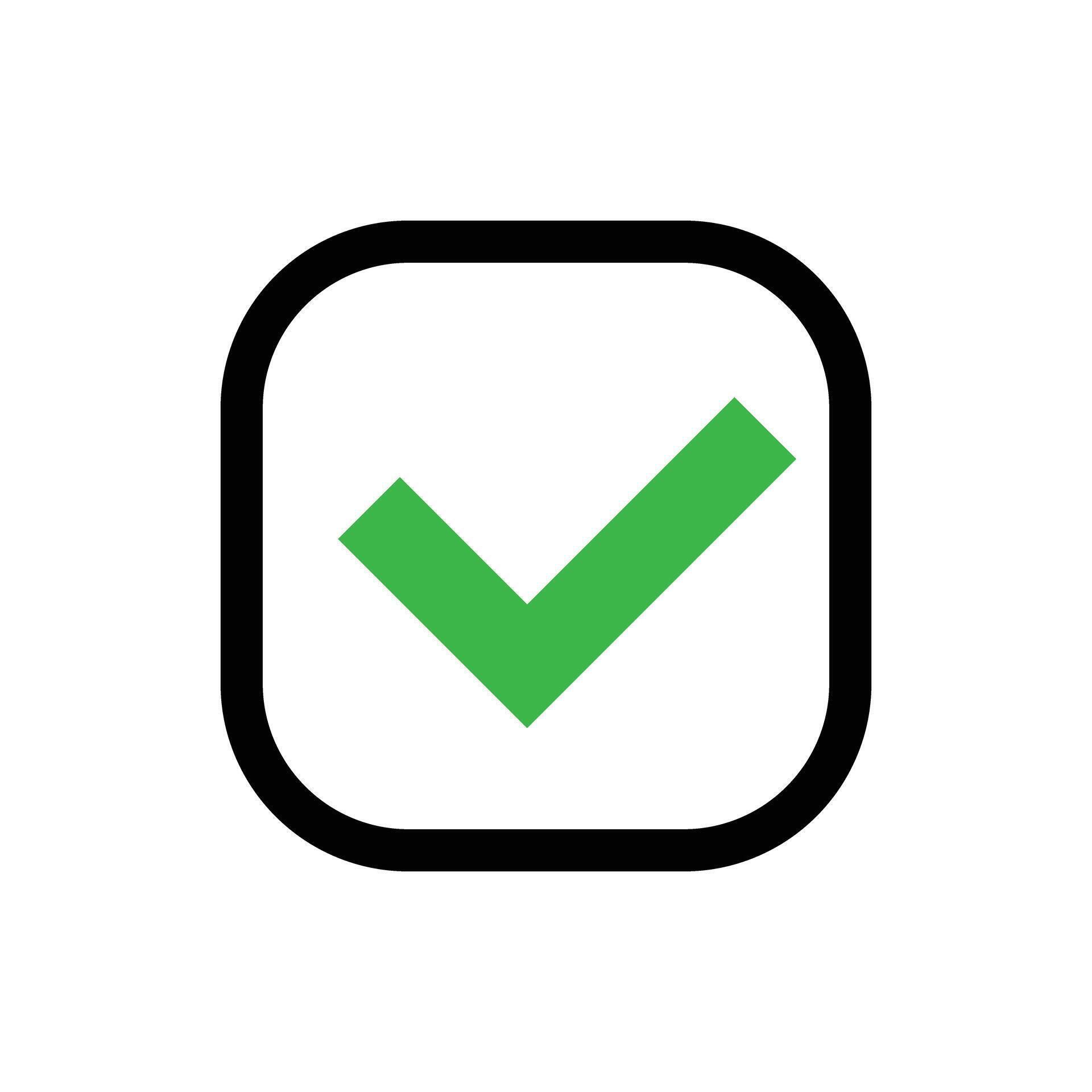 Checkbox icon with rounded corners. 48667787 Vector Art at Vecteezy