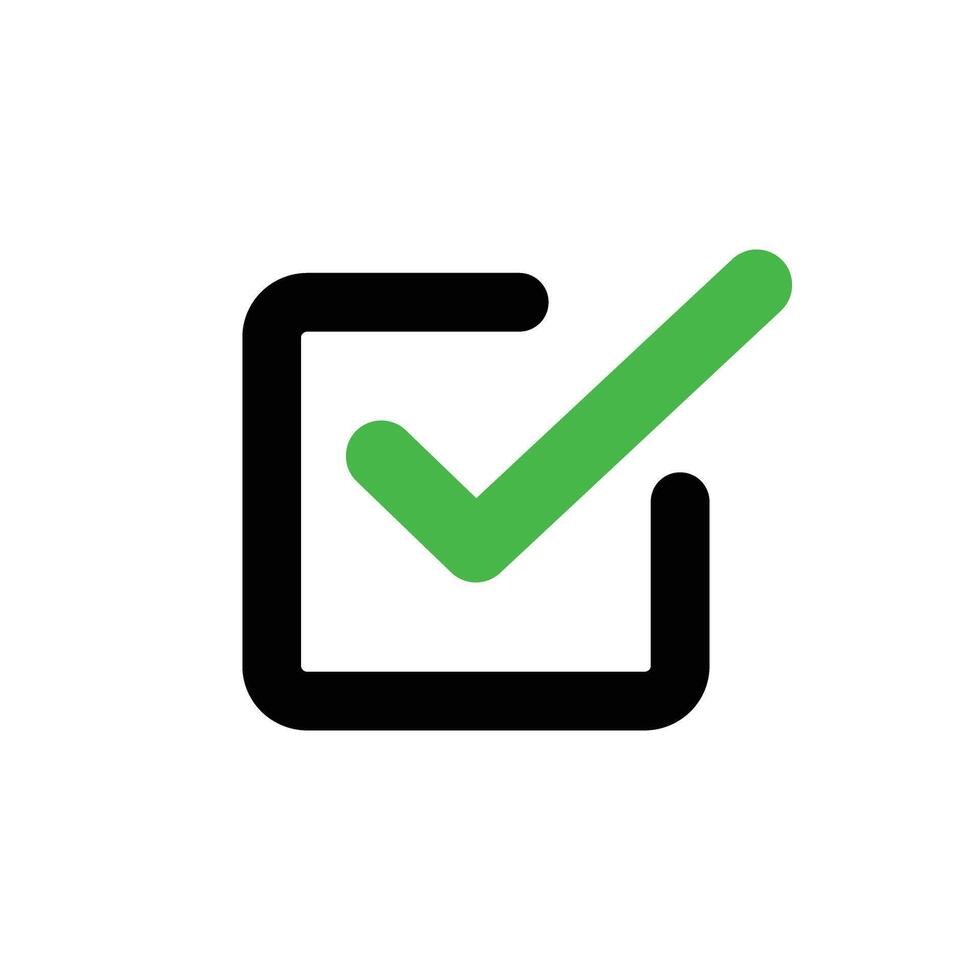 Checkbox icon with a checkmark protruding from it. 48667818 Vector Art ...