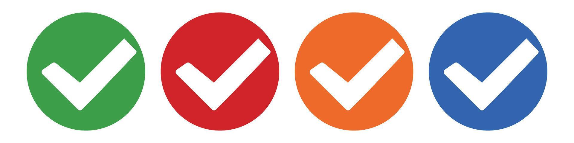 A set of check mark icons. Confirmation and authentication. 48668372 Vector Art at Vecteezy