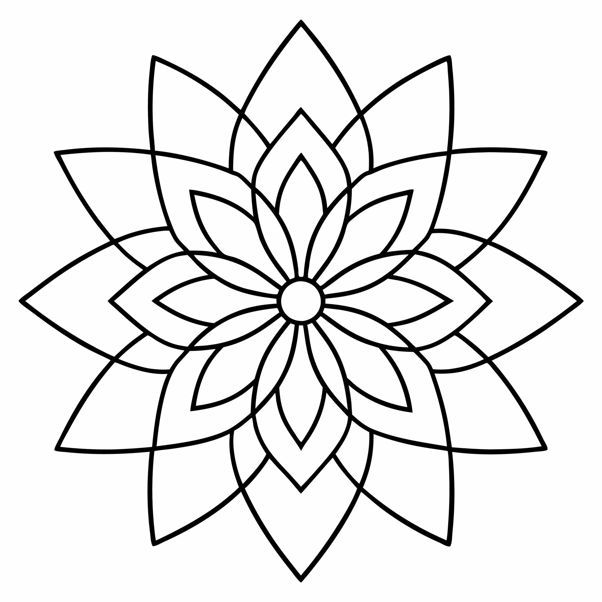 beautiful mandala design for coloring book, tattoo design, wall art ...