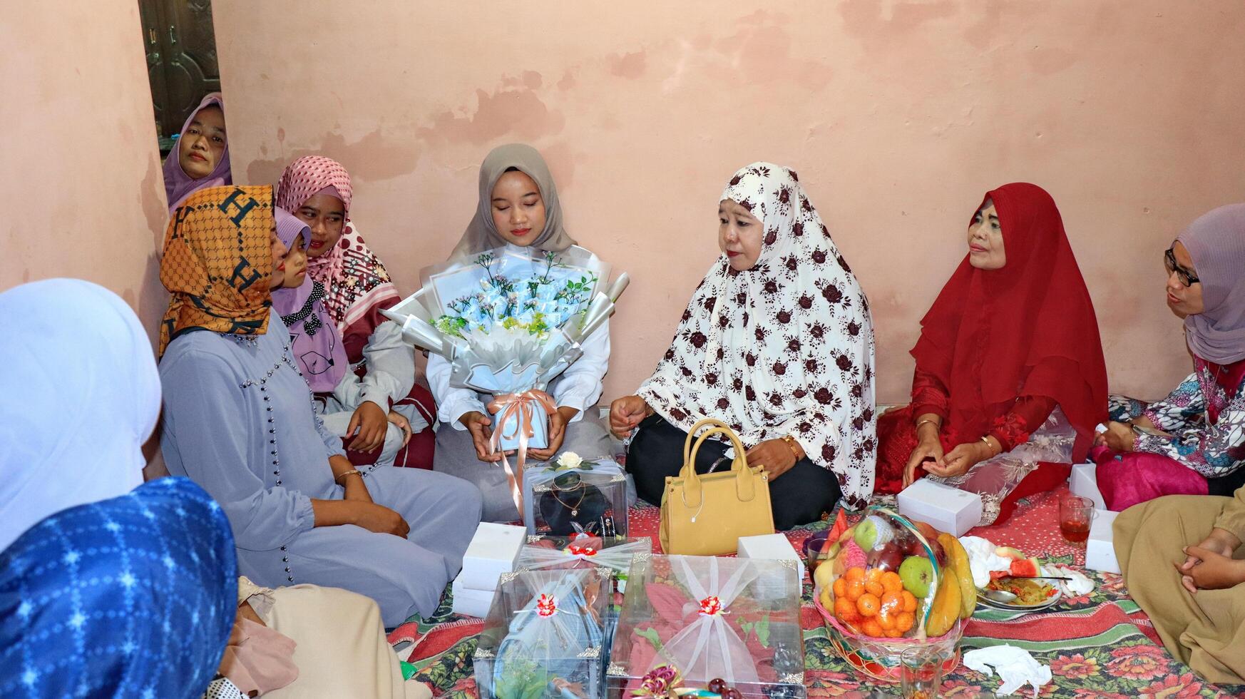 Tradition of proposing women by family in Java 48674879 Stock Photo at ...