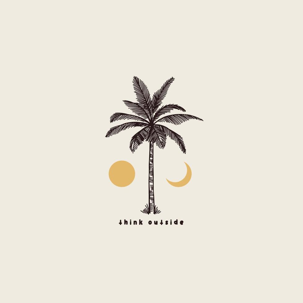 Vintage palm tree design template. 48675022 Vector Art at Vecteezy