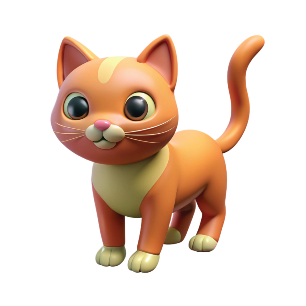 Realistic Cute Cat 3d Model Digital Artwork 48677358 PNG