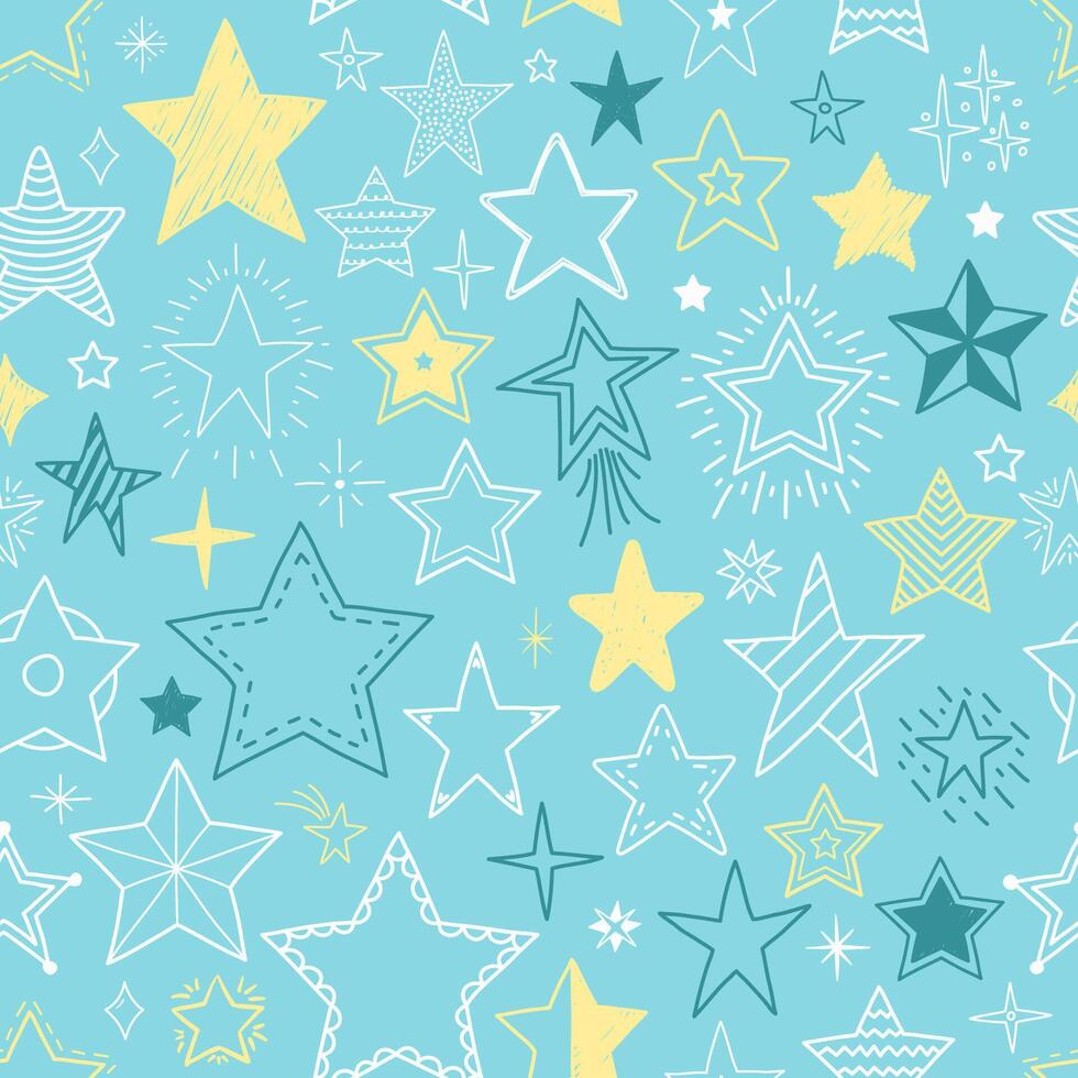 Hand Drawn Stars - Seamless Pattern 48680580 Vector Art at Vecteezy Hand Drawn Stars - Seamless Pattern 48680580 Vector Art at Vecteezy