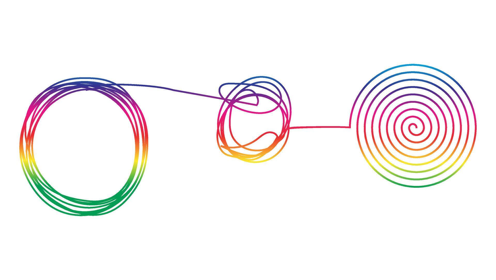 Tangle and untangle, psychotherapy and psychology concept problems ... Tangle and untangle, psychotherapy and psychology concept problems ...