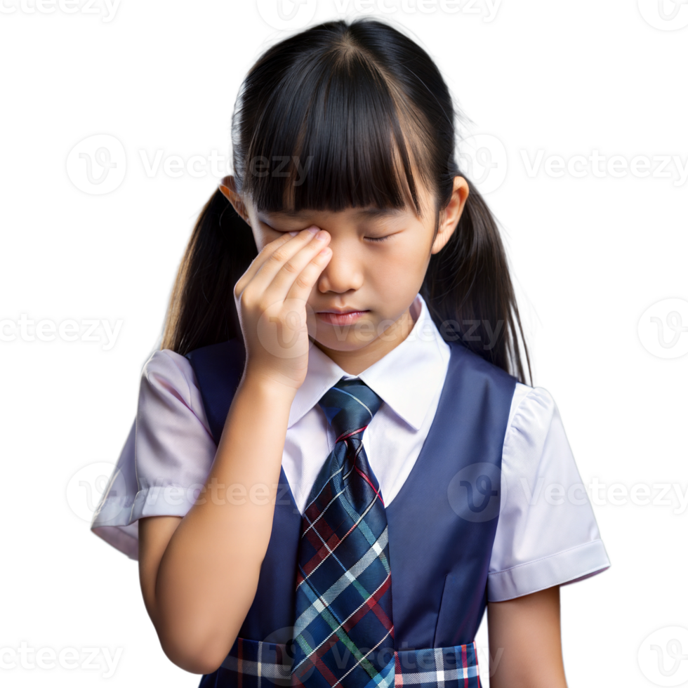 Young Student in School Uniform Rubbing Her Eyes 48686503 PNG Young Student in School Uniform Rubbing Her Eyes 48686503 PNG