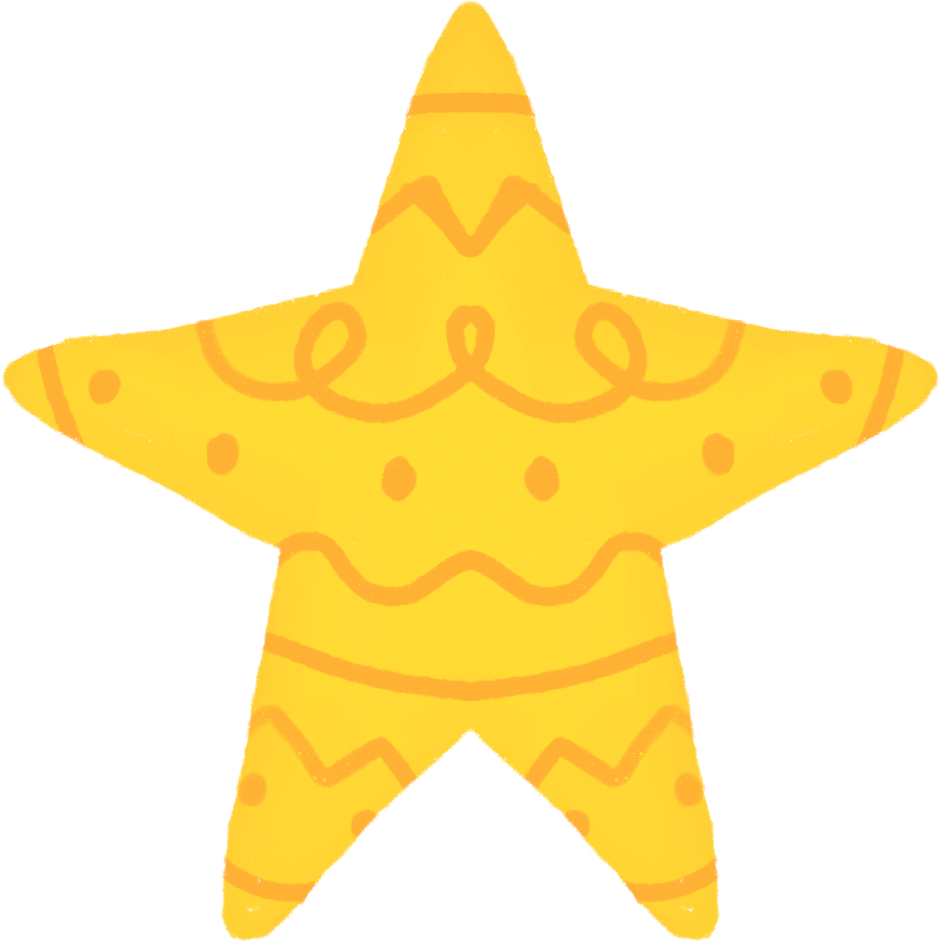 A cute yellow star. cartoon illustration 48691510 PNG