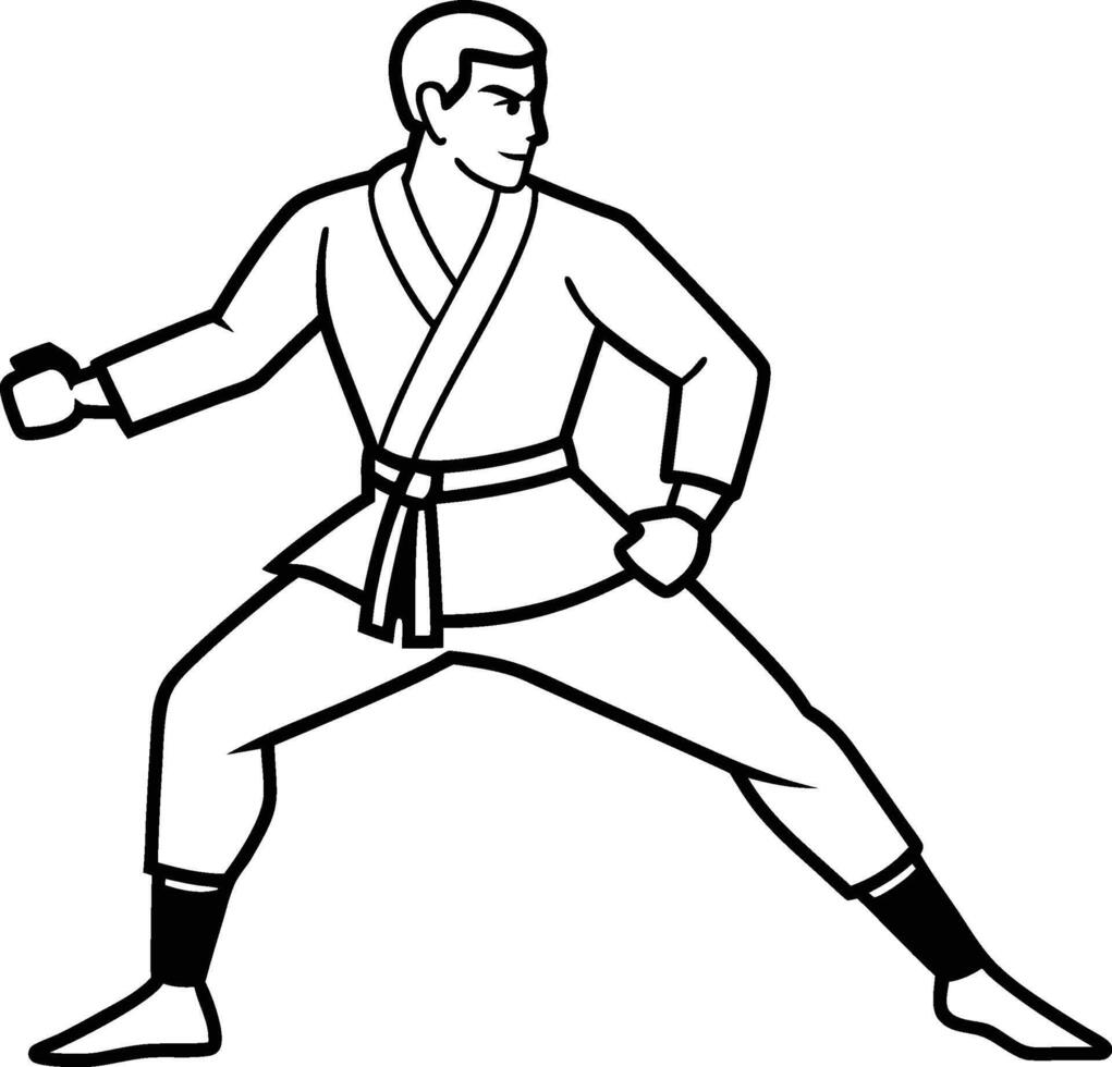 Karate Martial Arts Man Silhouette 48692142 Vector Art At Vecteezy