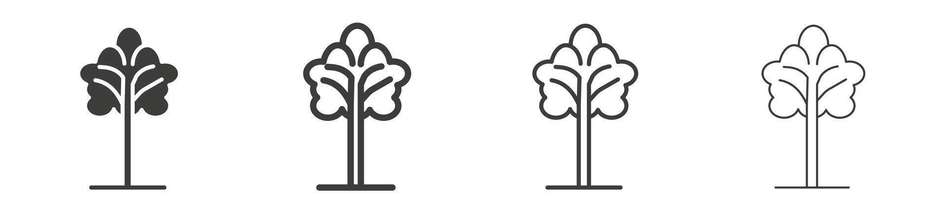 Tree icon set 48693990 Vector Art at Vecteezy